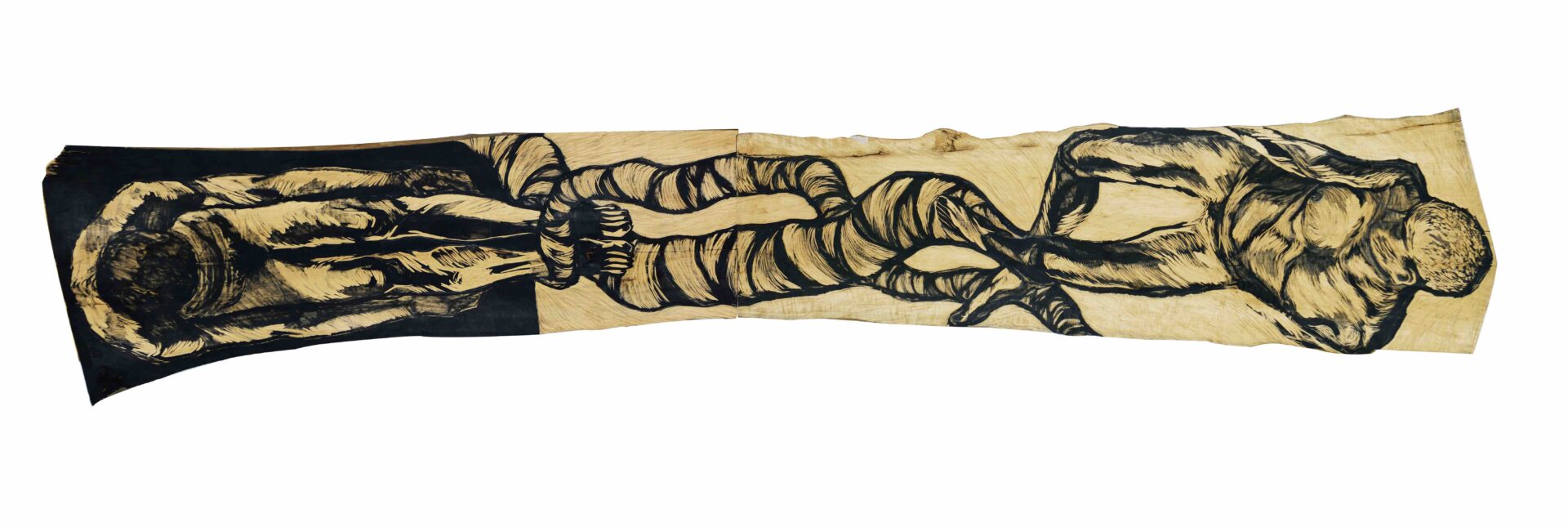 Ly Tran Quynh Giang | Her expressionist wood cut panels depicts the ...